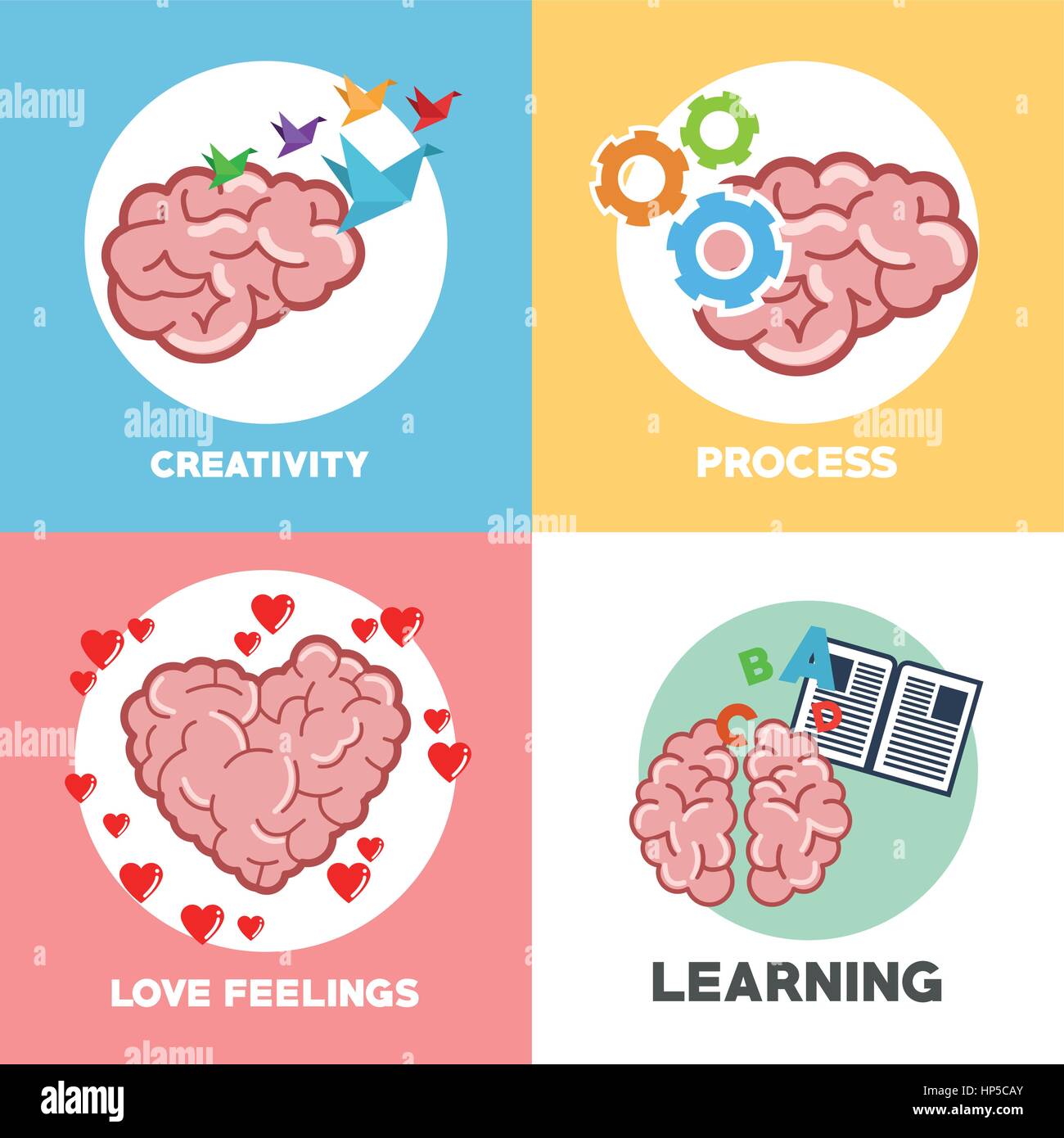 Mind concept with icon set design, vector illustration 10 eps graphic ...