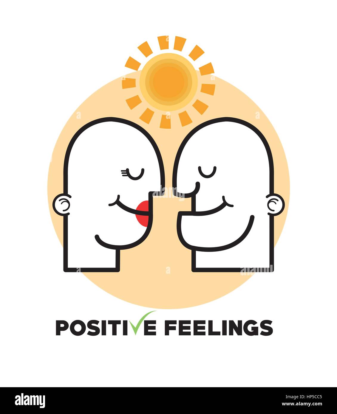 Positive feeling concept with icon design, vector illustration 10 eps ...