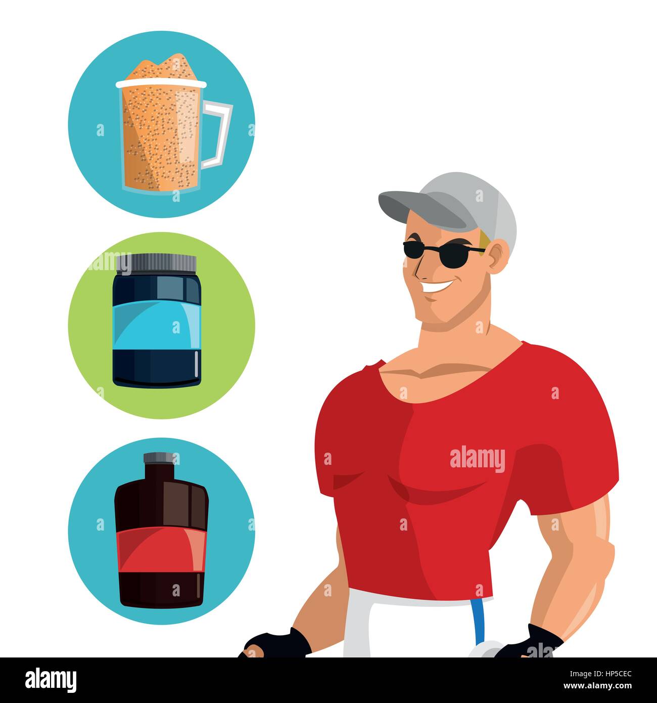 Protein supplement concept with icon design, vector illustration 10 eps ...