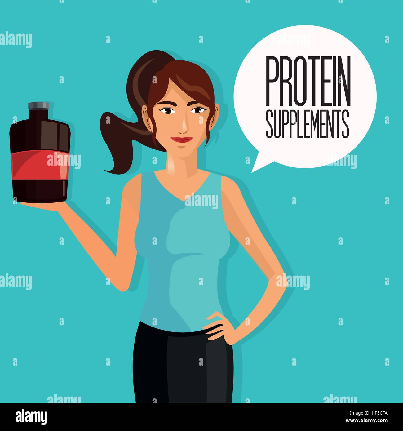 Protein supplement concept with icon design, vector illustration 10 eps ...