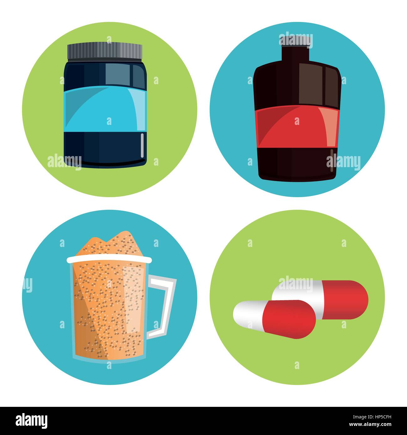 Protein supplement concept with icon design, vector illustration 10 eps ...