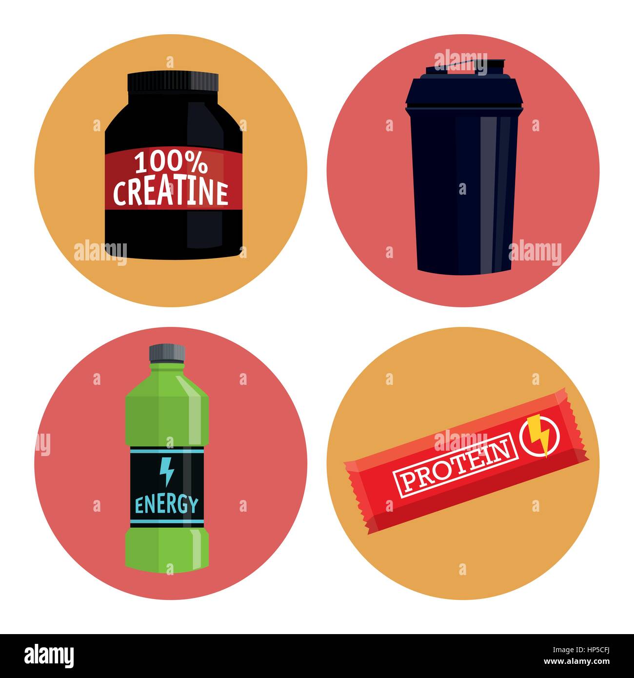 Protein supplement concept with icon design, vector illustration 10 eps ...