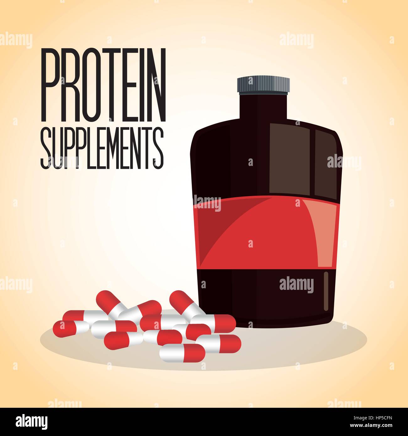 Protein supplement concept with icon design, vector illustration 10 eps ...