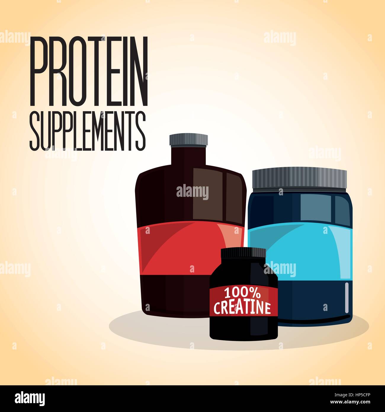 Protein supplement concept with icon design, vector illustration 10 eps ...