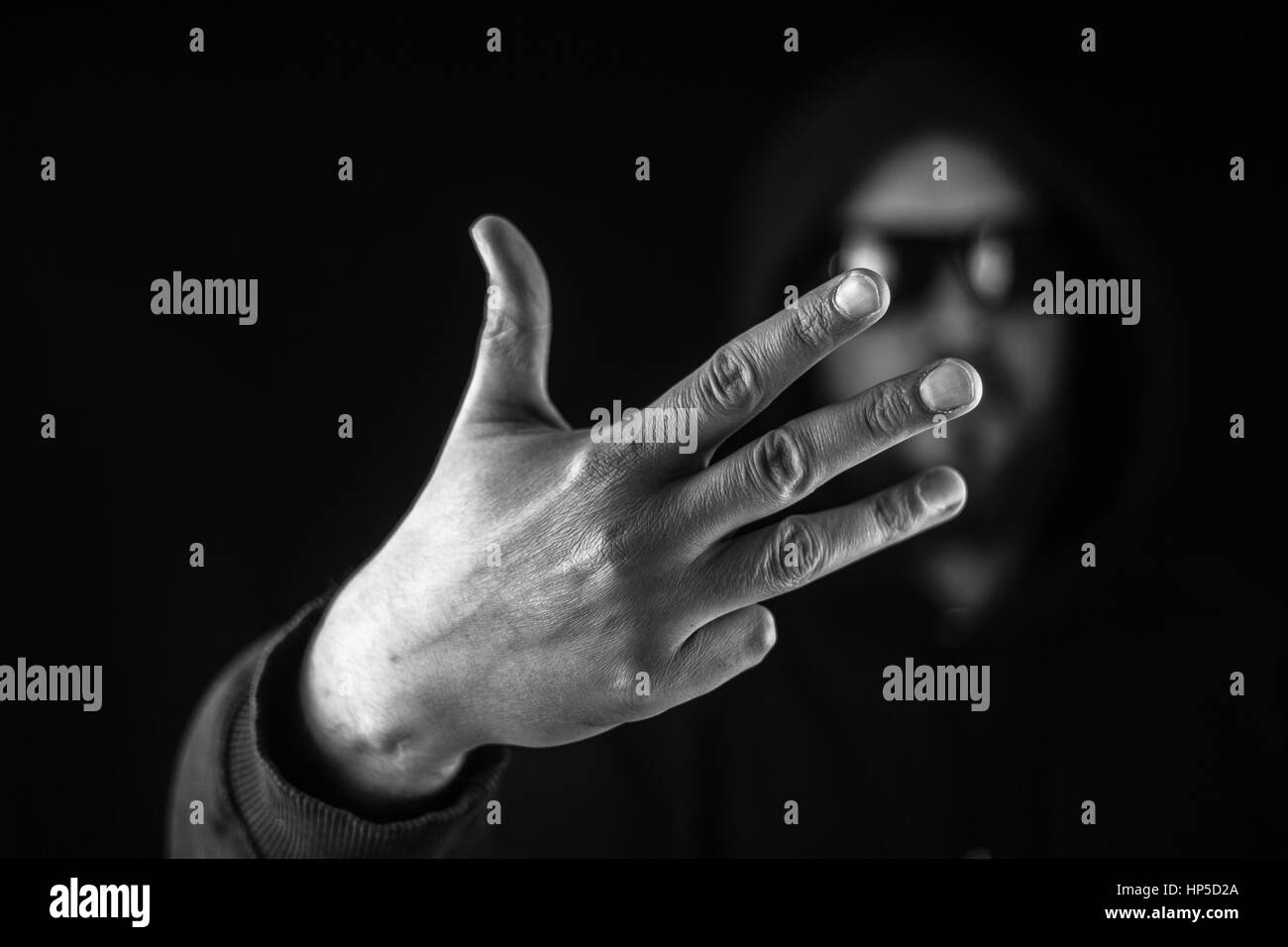 Dark hooded sweater hi-res stock photography and images - Alamy