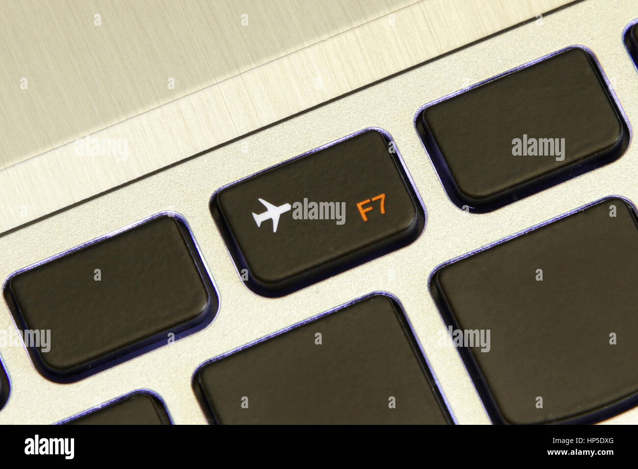 computer f7 key turn on off flight airplane safe mode metallic Stock ...