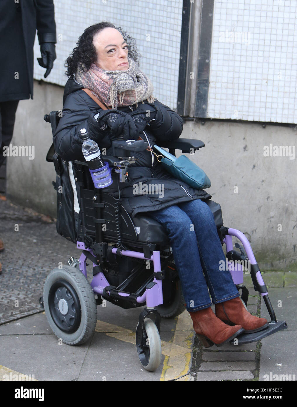 Liz Carr and David Capes outside ITV Studios Featuring: Liz Carr, David ...