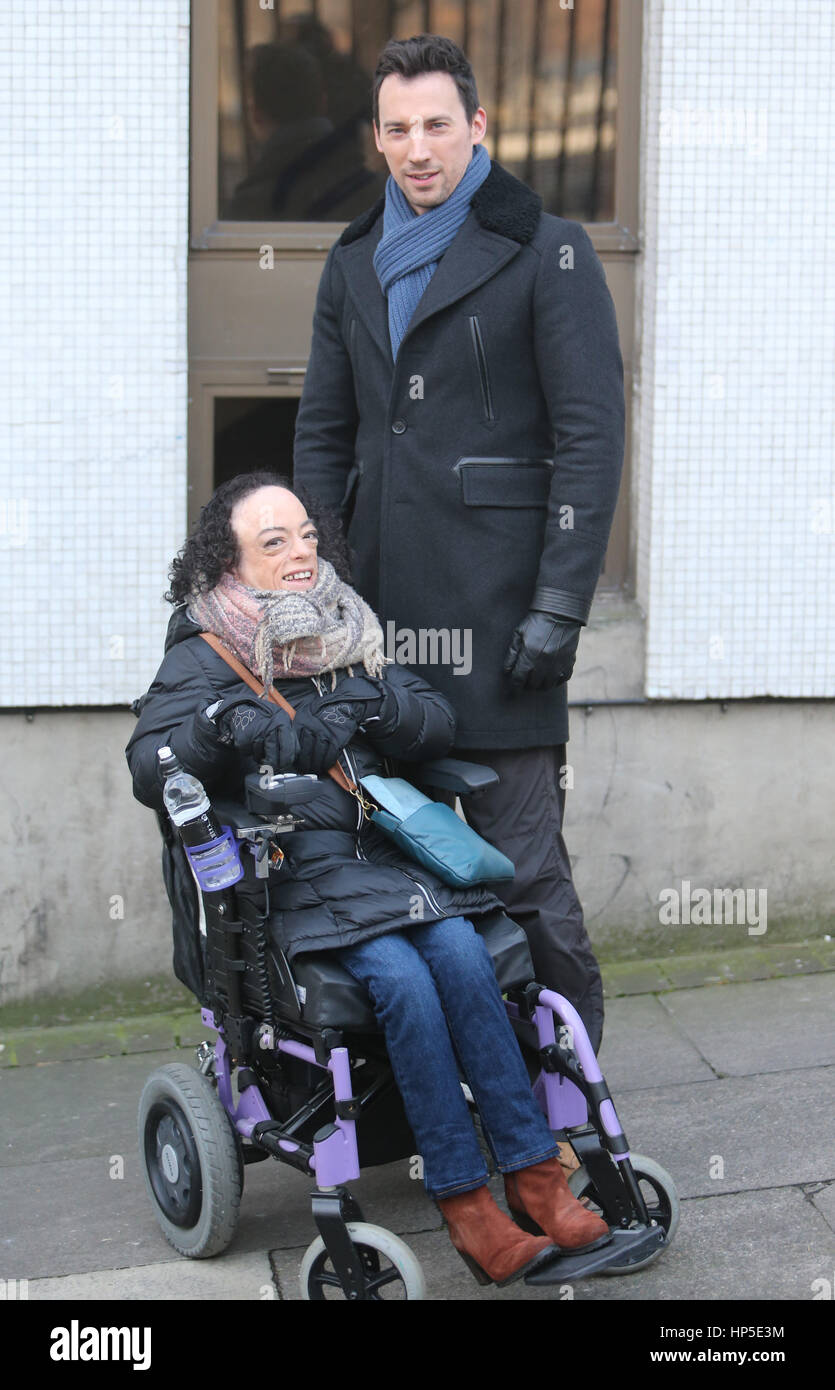 Liz Carr and David Capes outside ITV Studios Featuring: Liz Carr, David ...