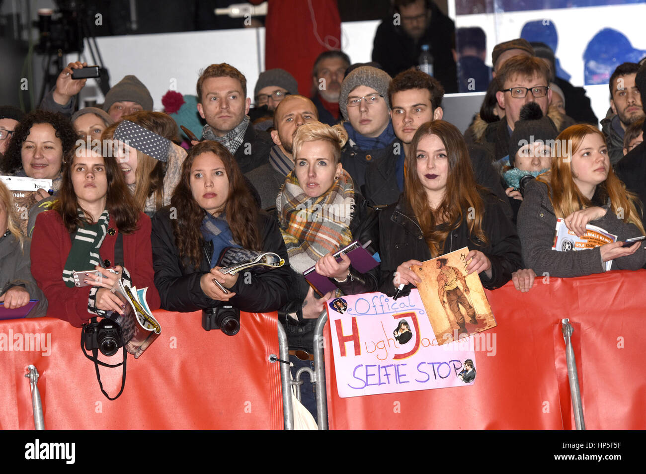 Berlin, Germany. 17th Feb, 2017. Fans attending the 'Logan' premiere at ...