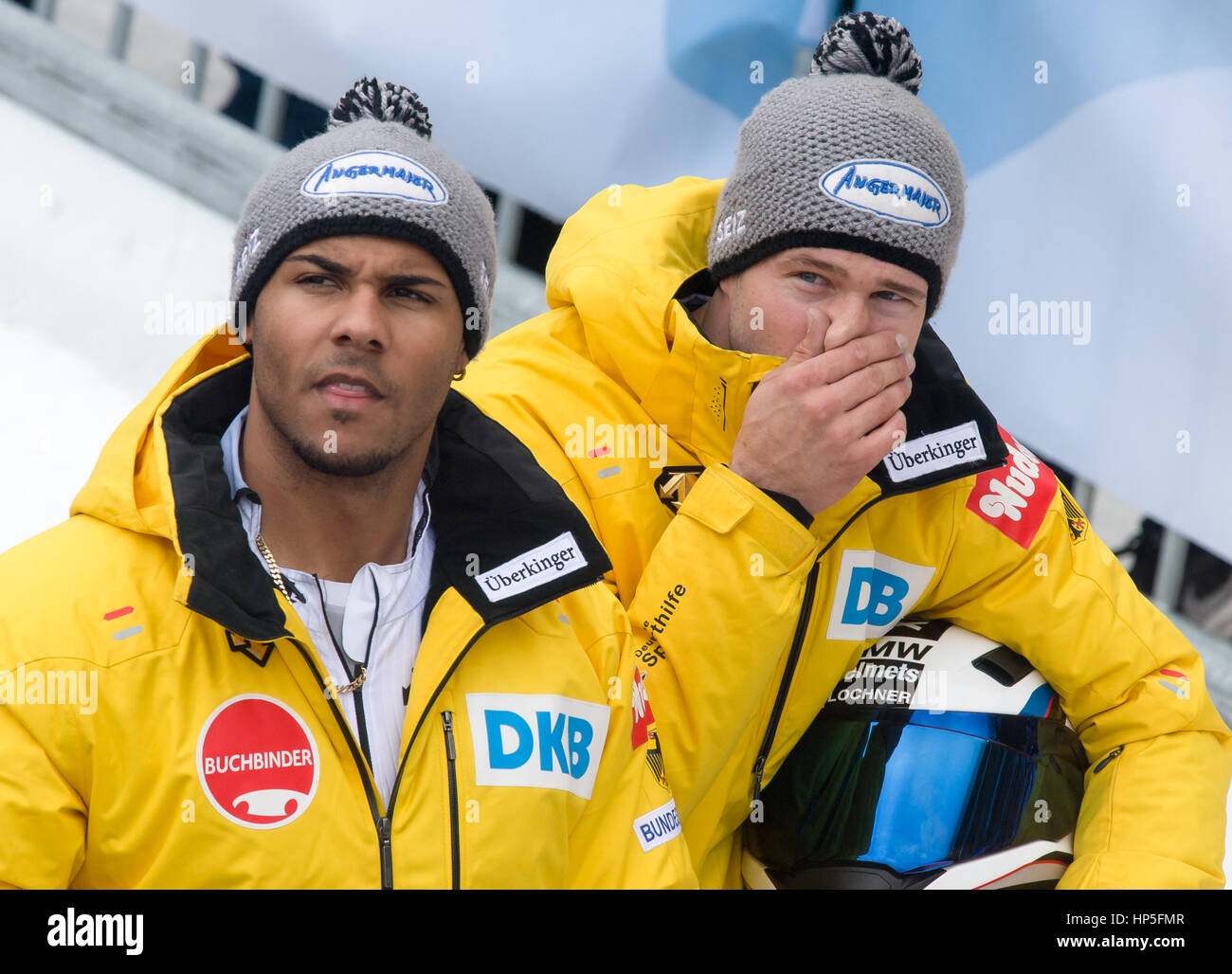 Schoenau Am Koenigssee, Germany. 18th Feb, 2017. The bobsleigh athletes ...