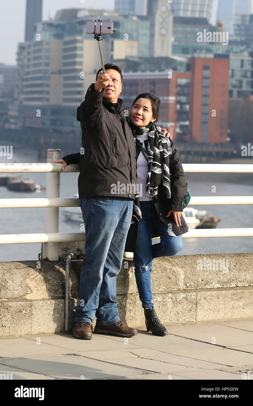 People enjoy the mild spring weather hi-res stock photography and ...