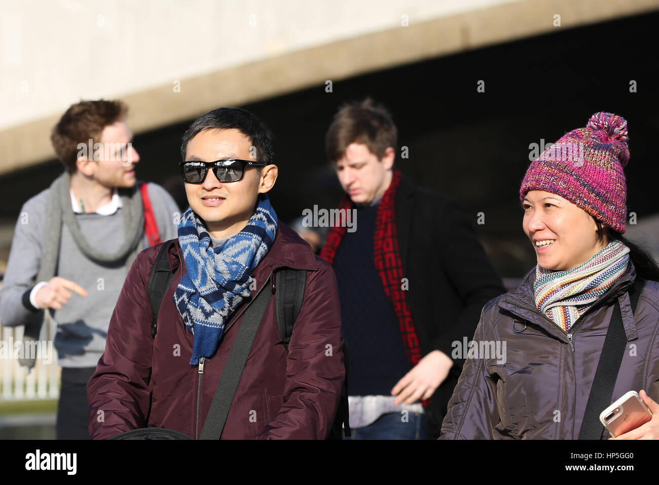 People enjoy the mild spring weather hi-res stock photography and ...