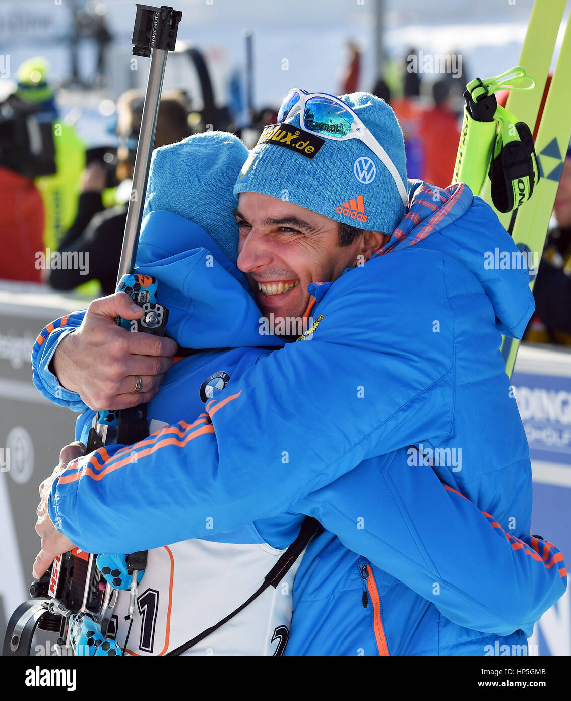 Hochfilzen, Germany. 18th Feb, 2017. The former German biathlete and ...