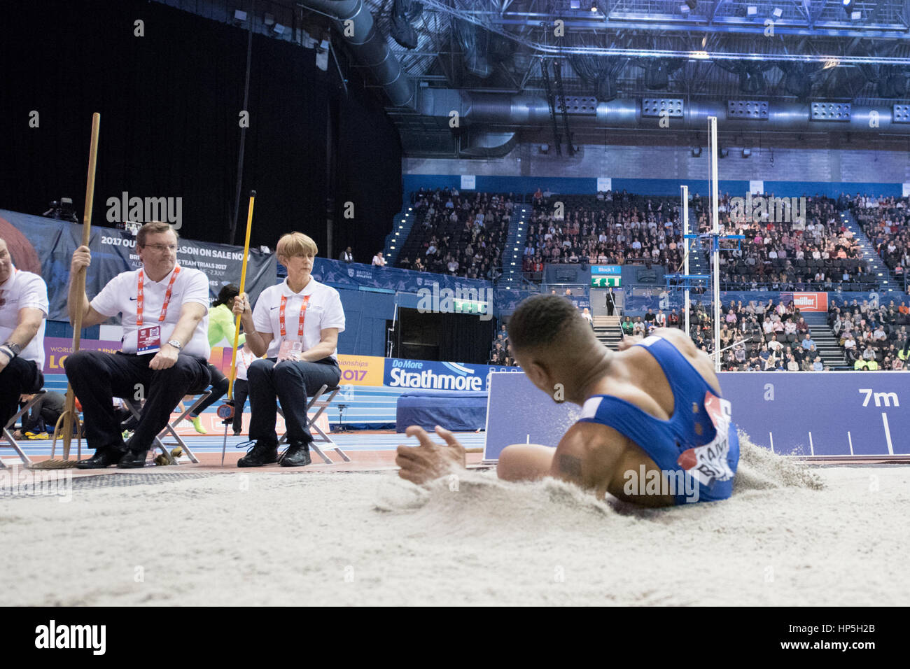 Birmingham, UK. 18th Feb, 2017. Dan Bramble competes in the Muller ...