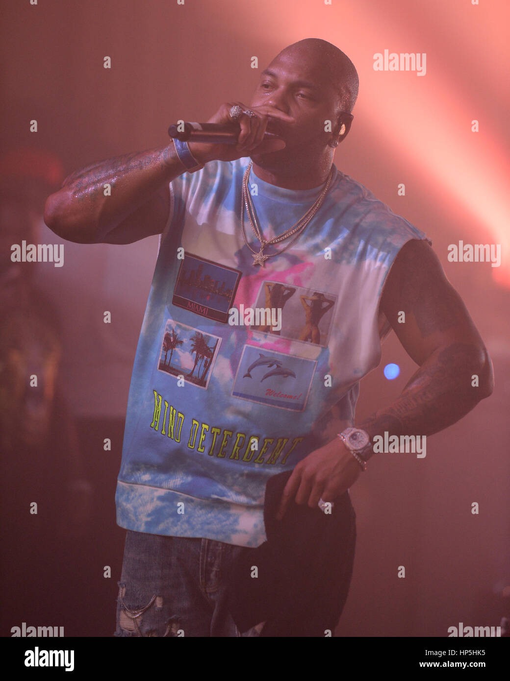 Miami Beach, FL, USA. 17th Feb, 2017. Flo Rida poses backstage at Liv ...