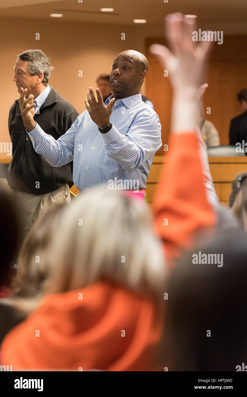 Mount Pleasant, South Carolina, USA. 18th February, 2017. U.S. Sen. Tim ...