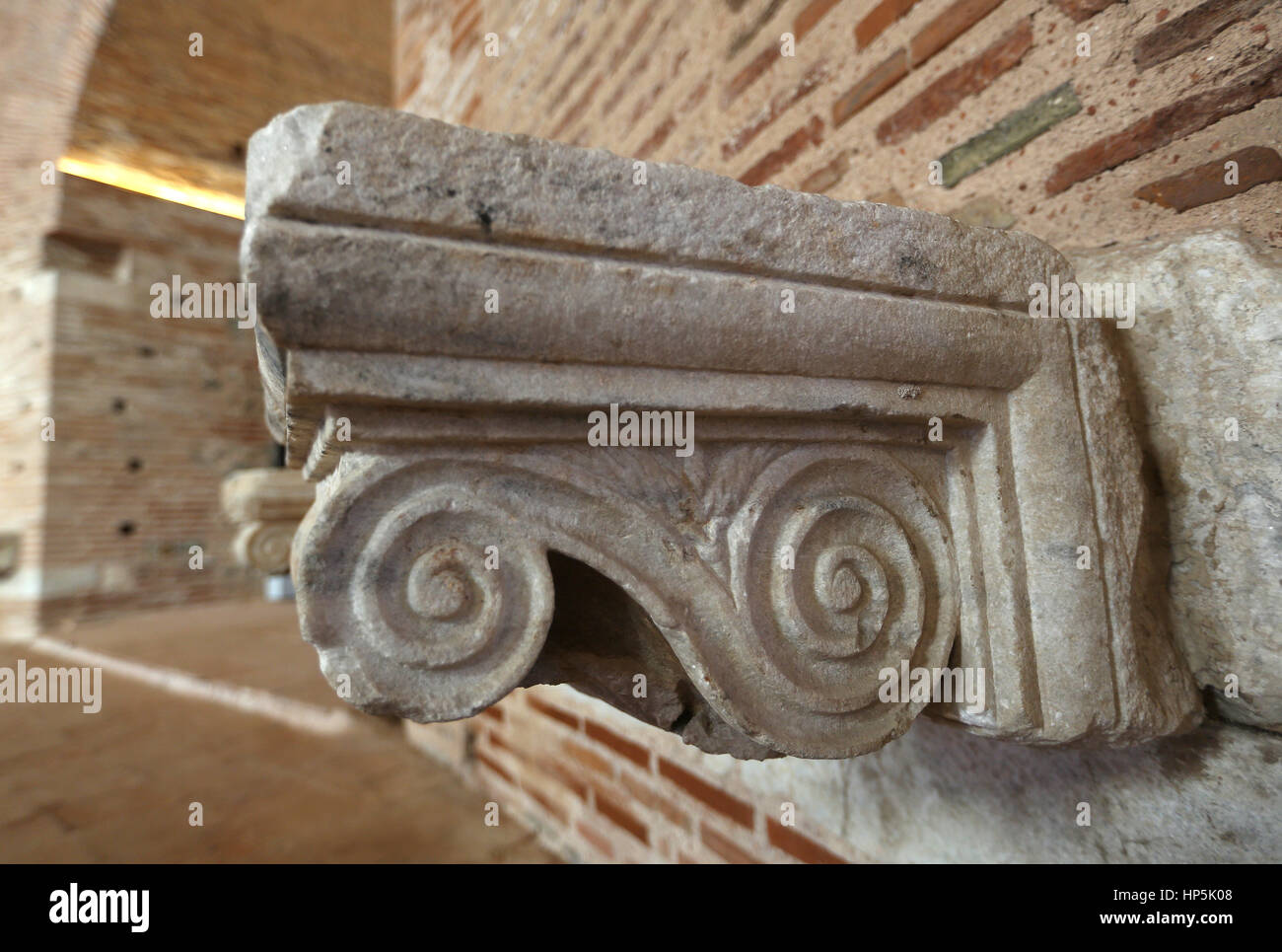 Thessaloniki, Greece. 16th Feb, 2017. A pillar seen in the Rotunda in ...