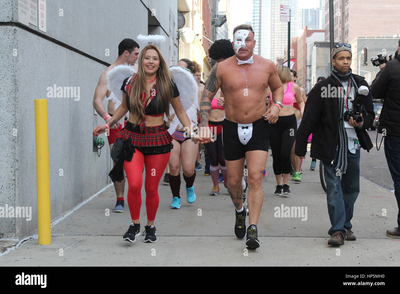 New York City, New York, US. 18th Feb, 2017. The annual Cupid's Undie ...