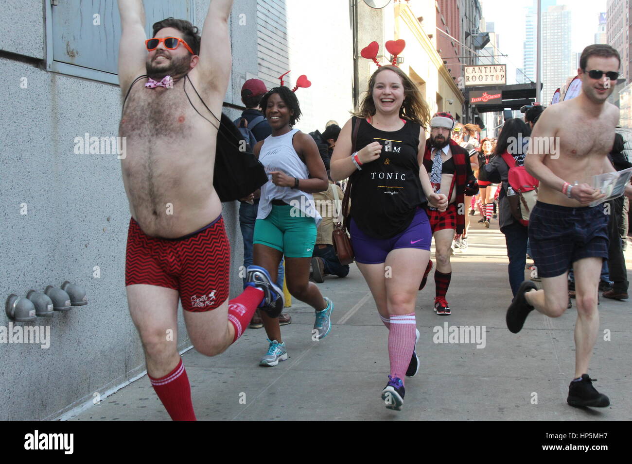 New York City, New York, US. 18th Feb, 2017. The annual Cupid's Undie ...
