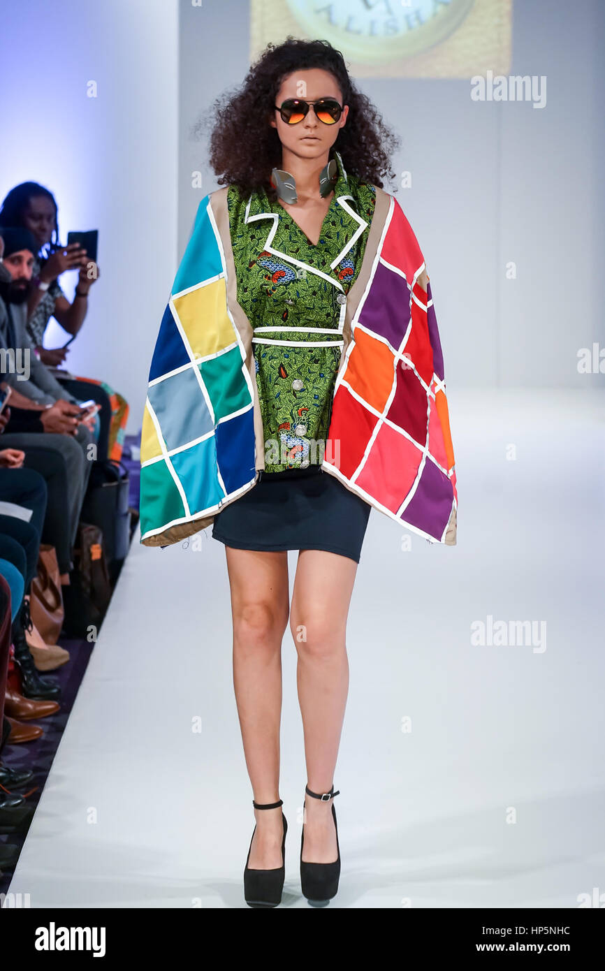 London, UK. 18th Feb 2017. Models wearing Designer Alisha latest ...