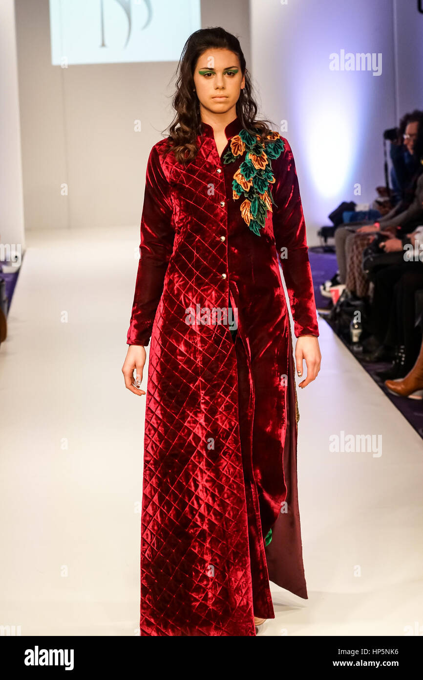 London, UK. 18th Feb 2017. Models wearing Designer Nitya Singh latest ...