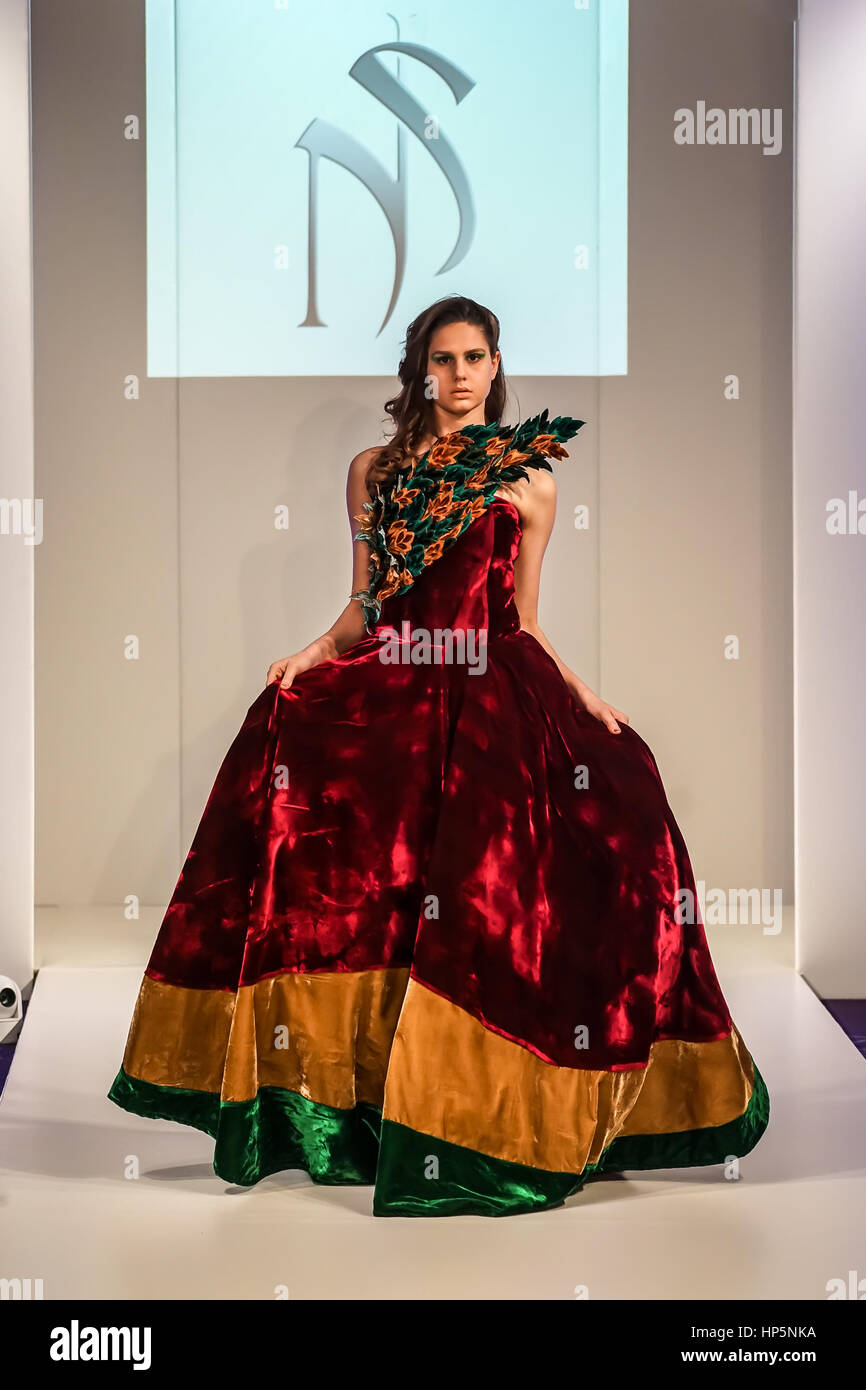 London, UK. 18th Feb 2017. Models wearing Designer Nitya Singh latest ...