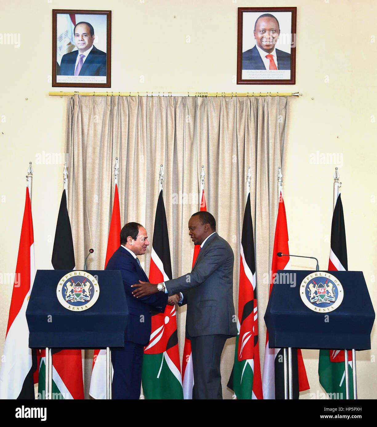 Nairobi, Nairobi, Kenya. 18th Feb, 2017. Egyptian President Abdel ...