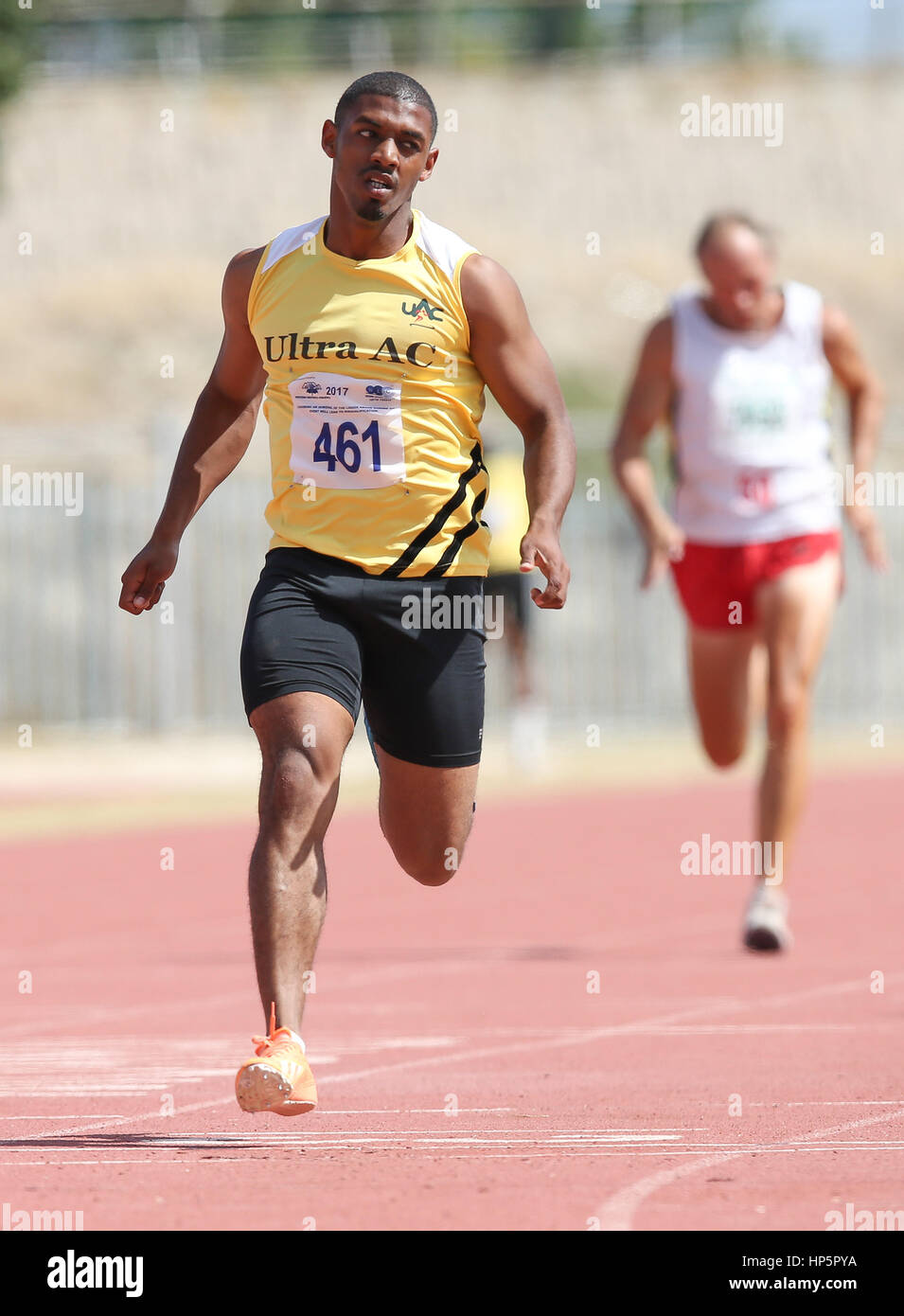 Track field 100m hi-res stock photography and images - Alamy