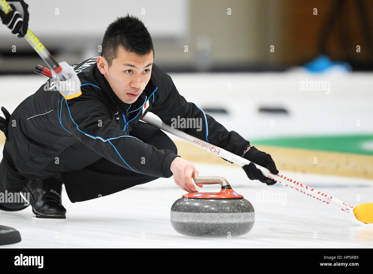 Hokkaido, Japan. 18th Feb, 2017. Tetsuro Shimizu (JPN) Curling : Men's ...