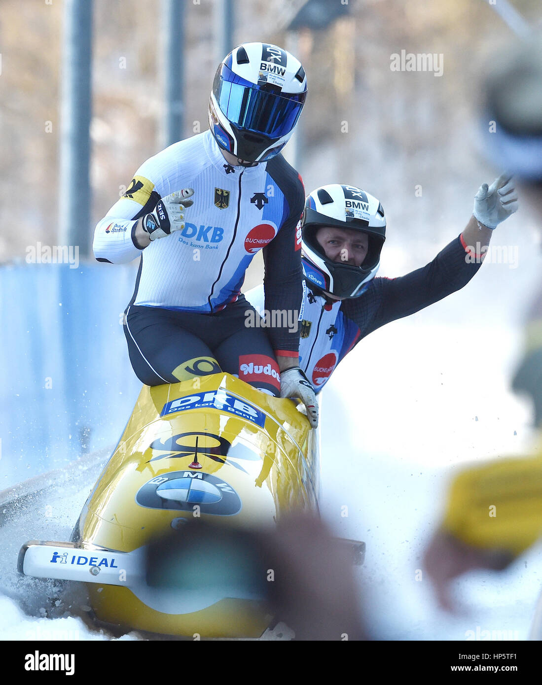 Bobsleigh athletes Francesco Friedrich and Thorsten Margis from Germany ...