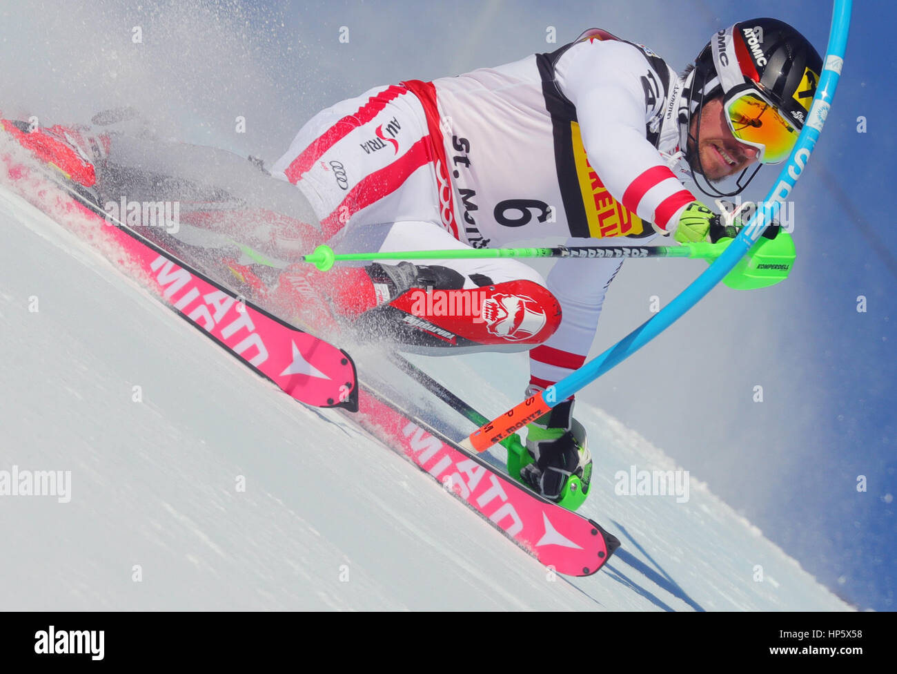 St. Moritz, Switzerland. 19th Feb, 2017. Marcel Hirscher from Austria ...
