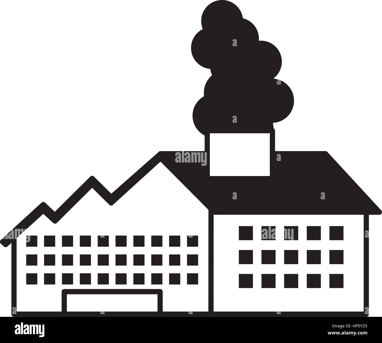 factory building with smoke icon vector illustration design Stock ...