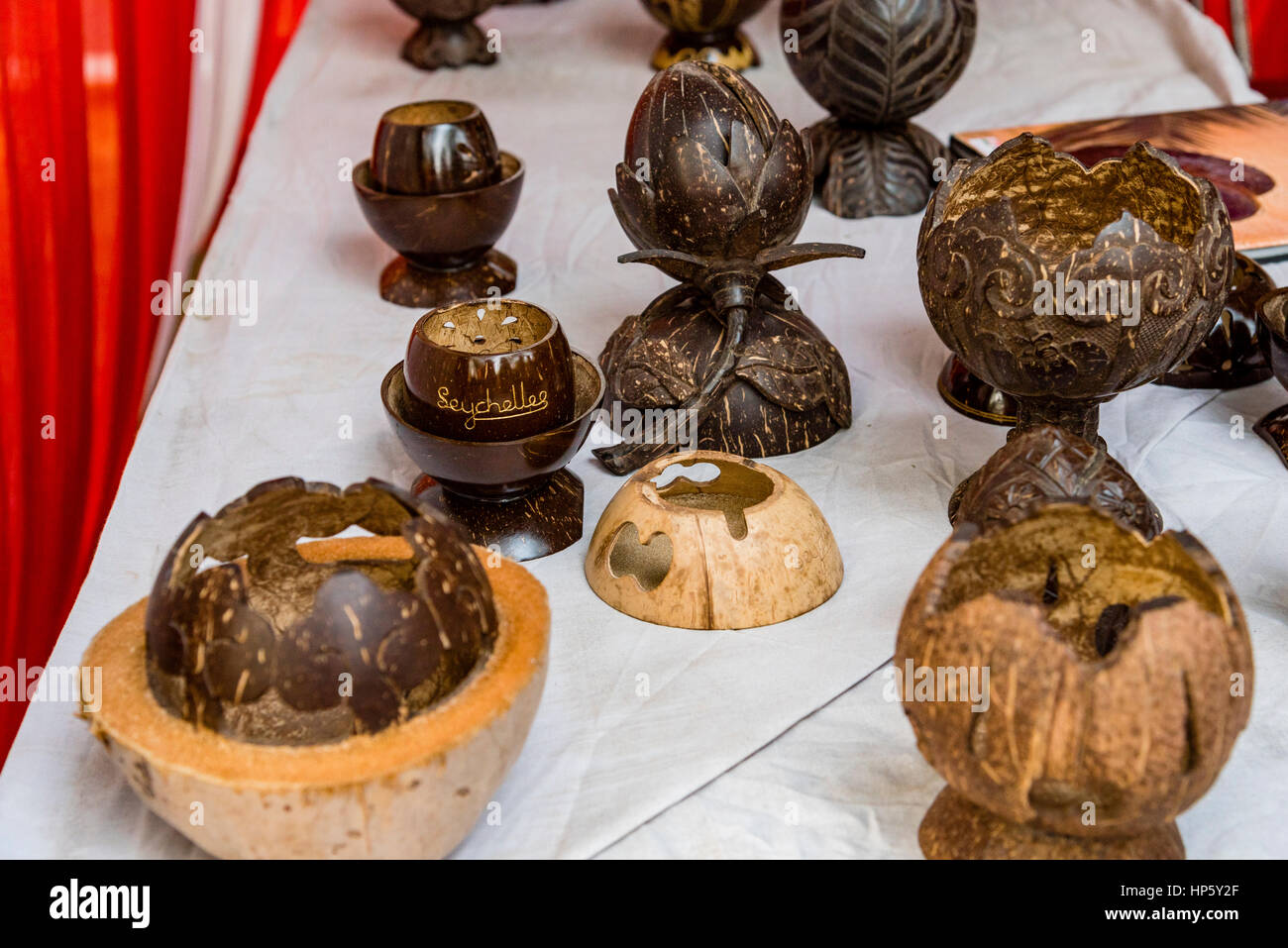 Beautiful handmade decorative items at a shop for sale. The crafts of ...