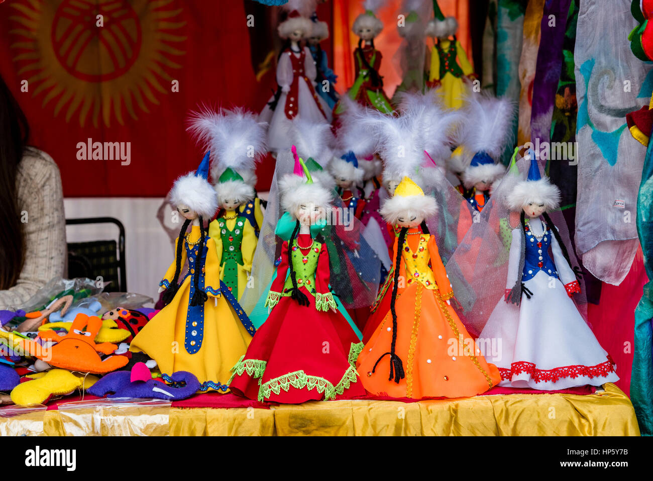 Beautiful handmade decorative items at a shop for sale. The crafts of ...