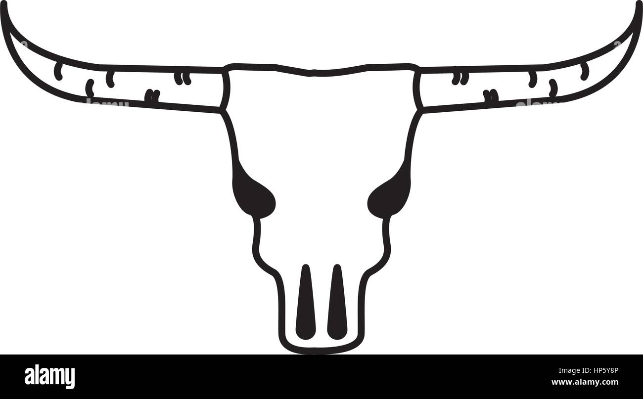 wild west cow skull vector illustration design Stock Vector Image & Art ...