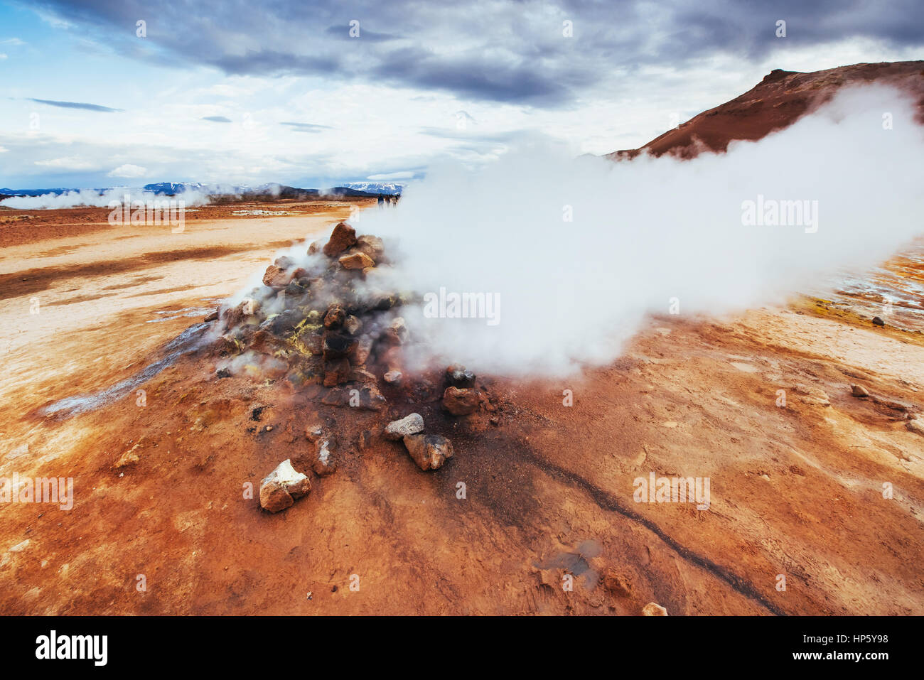 Fumarole field in Namafjall Iceland Stock Photo - Alamy