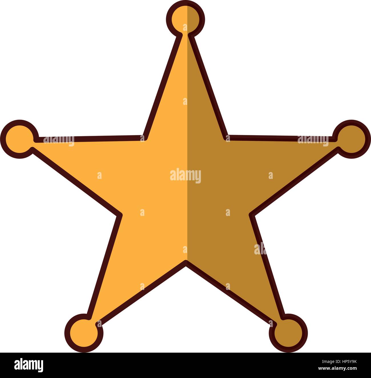 sherif star medal icon vector illustration design Stock Vector Image ...