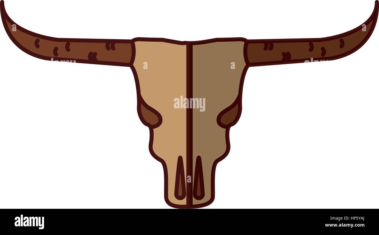 Wild West Cow Skull Vector Illustration Design Stock Vector Image And Art