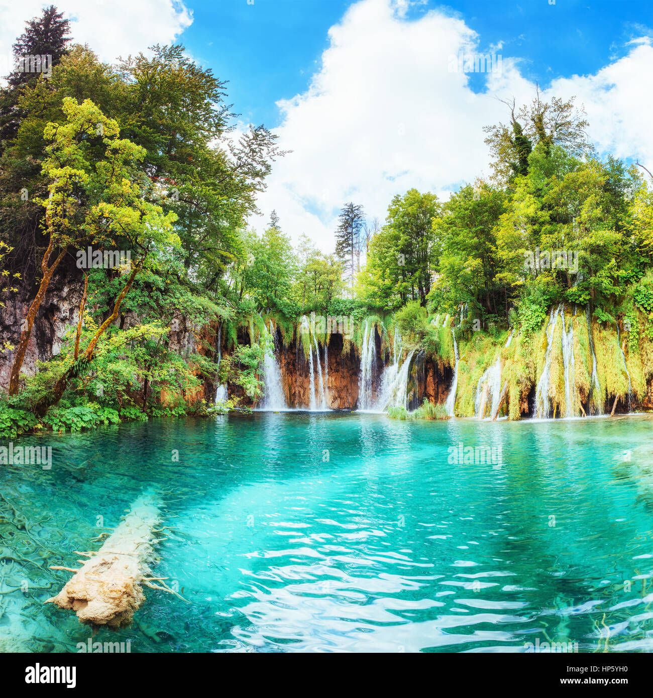 Scenic views of the turquoise water and sunlight. The famous Pli Stock ...