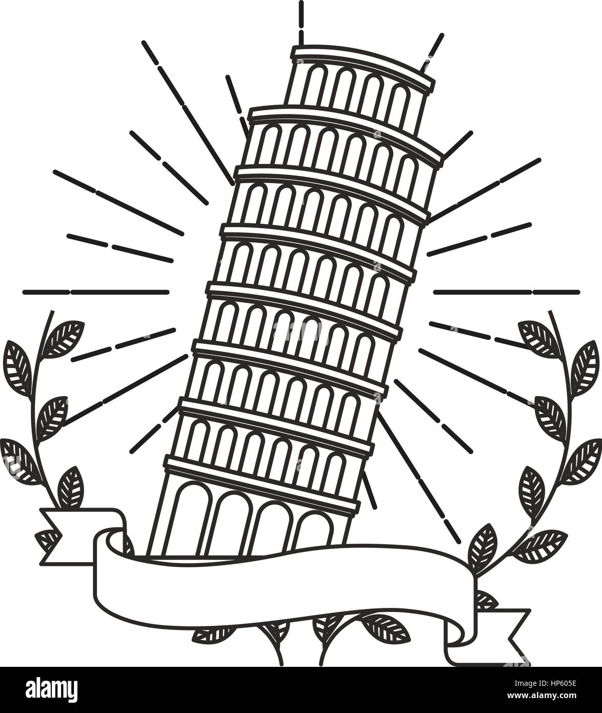 Leaning Tower Of Pisa Vector Vectors High Resolution Stock Photography ...