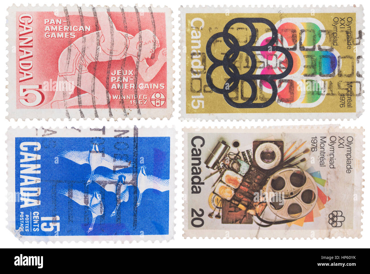 Canada postage stamp flag hi-res stock photography and images - Alamy