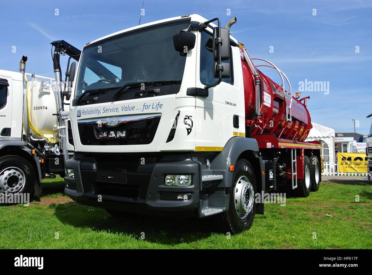 MAN Suction tanker lorry Stock Photo - Alamy