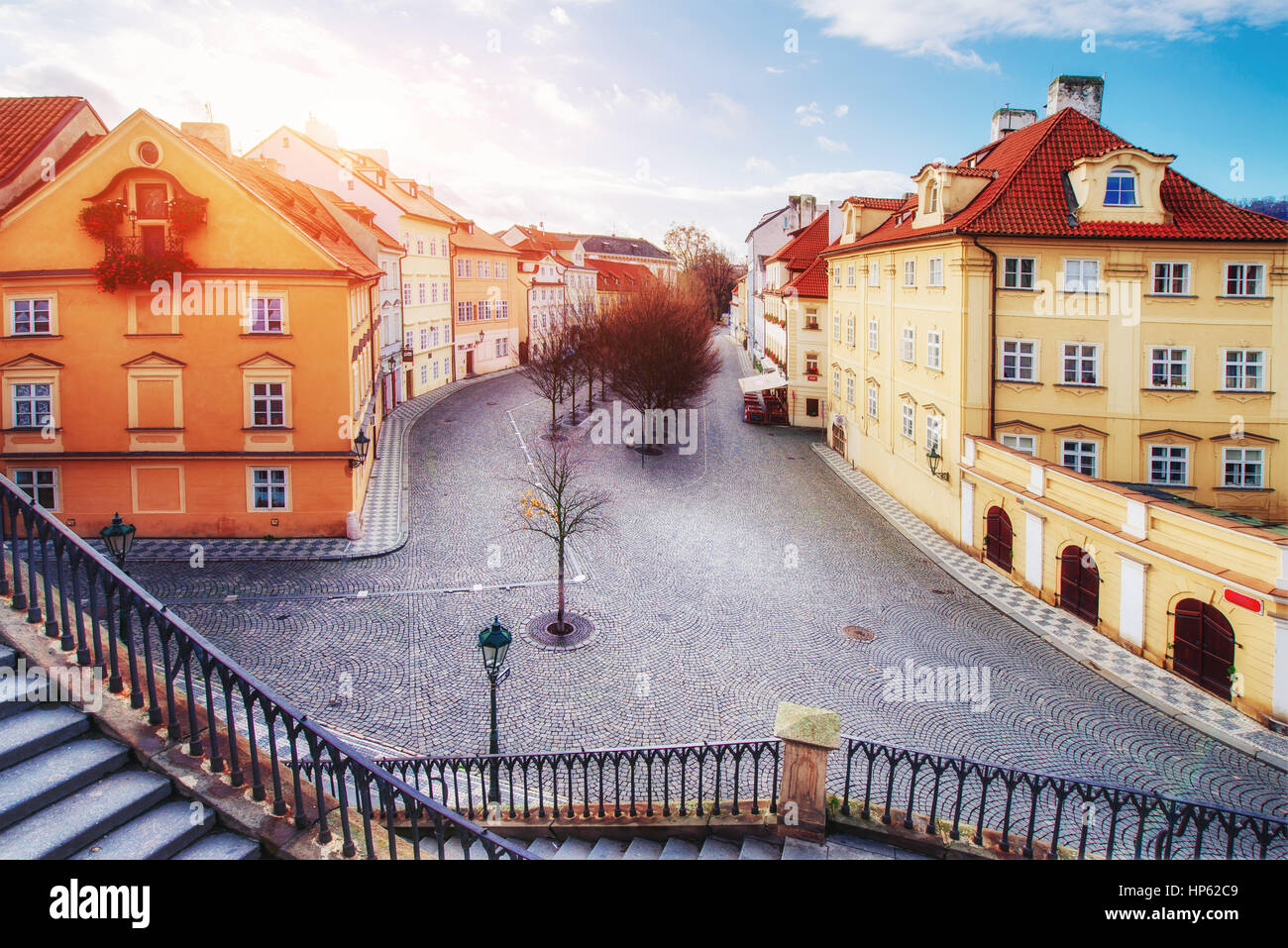 beautiful houses Czech Republic. Beauty world Stock Photo - Alamy