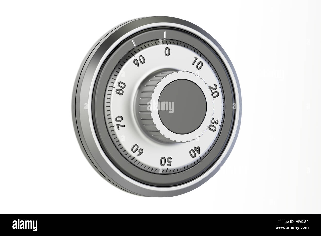 Safe combination dial, 3D rendering isolated on white background Stock ...