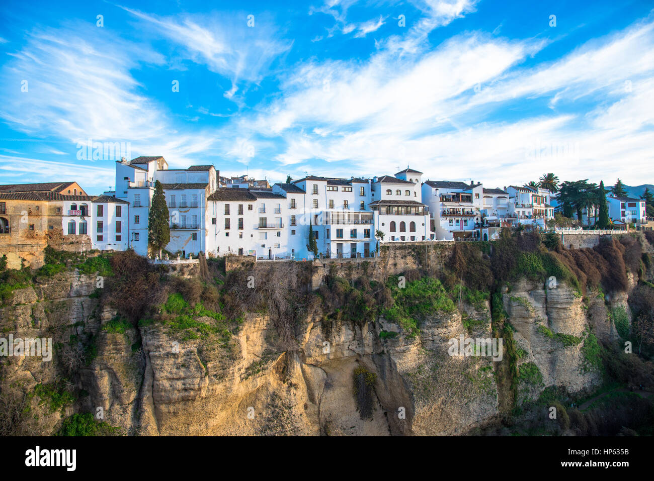 view at Ronda and cliffs Andalucia, Spain Stock Photo - Alamy
