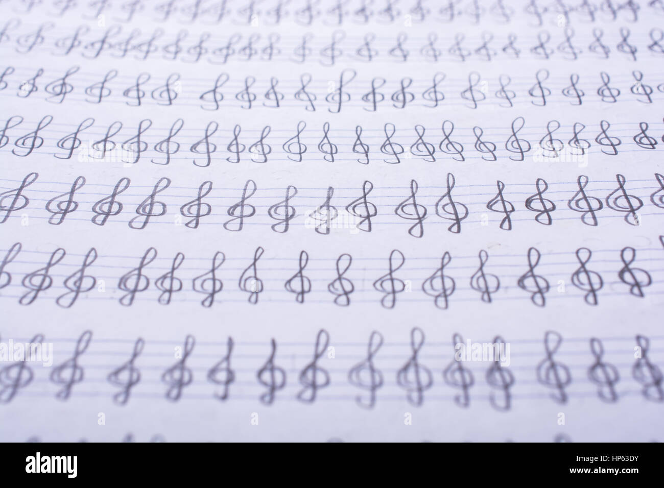 Handwritten musical notes hi-res stock photography and images - Alamy