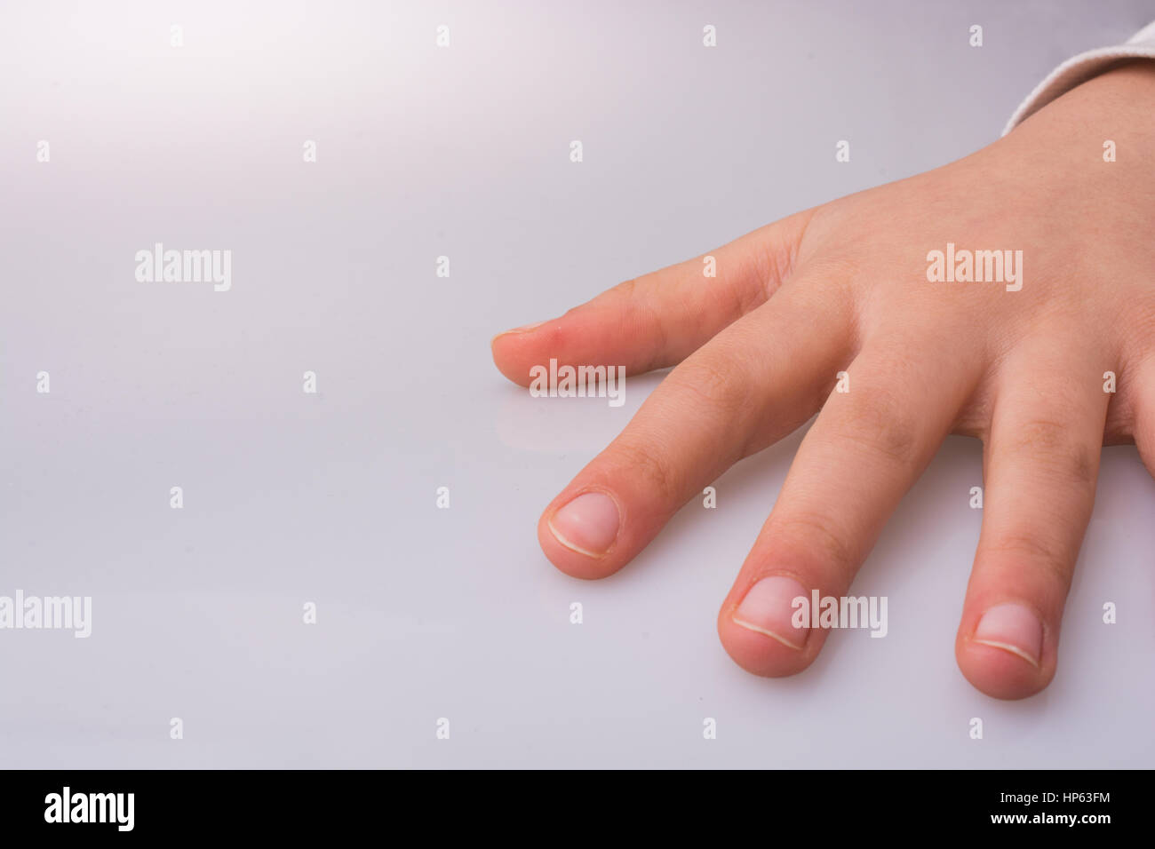Hand open for a gesture isolated on white background Stock Photo - Alamy
