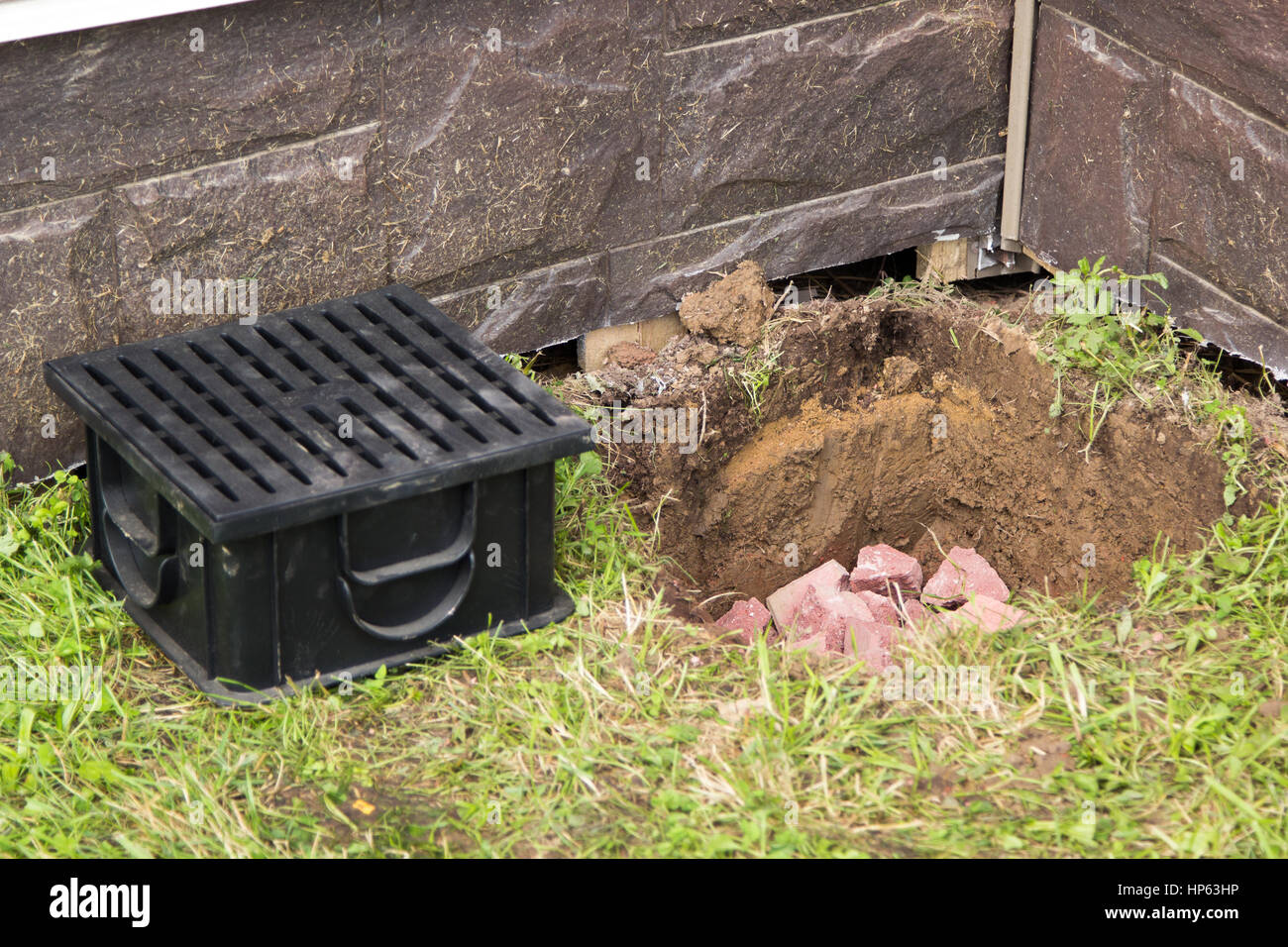 construction of water drainage systems in the ground Stock Photo - Alamy