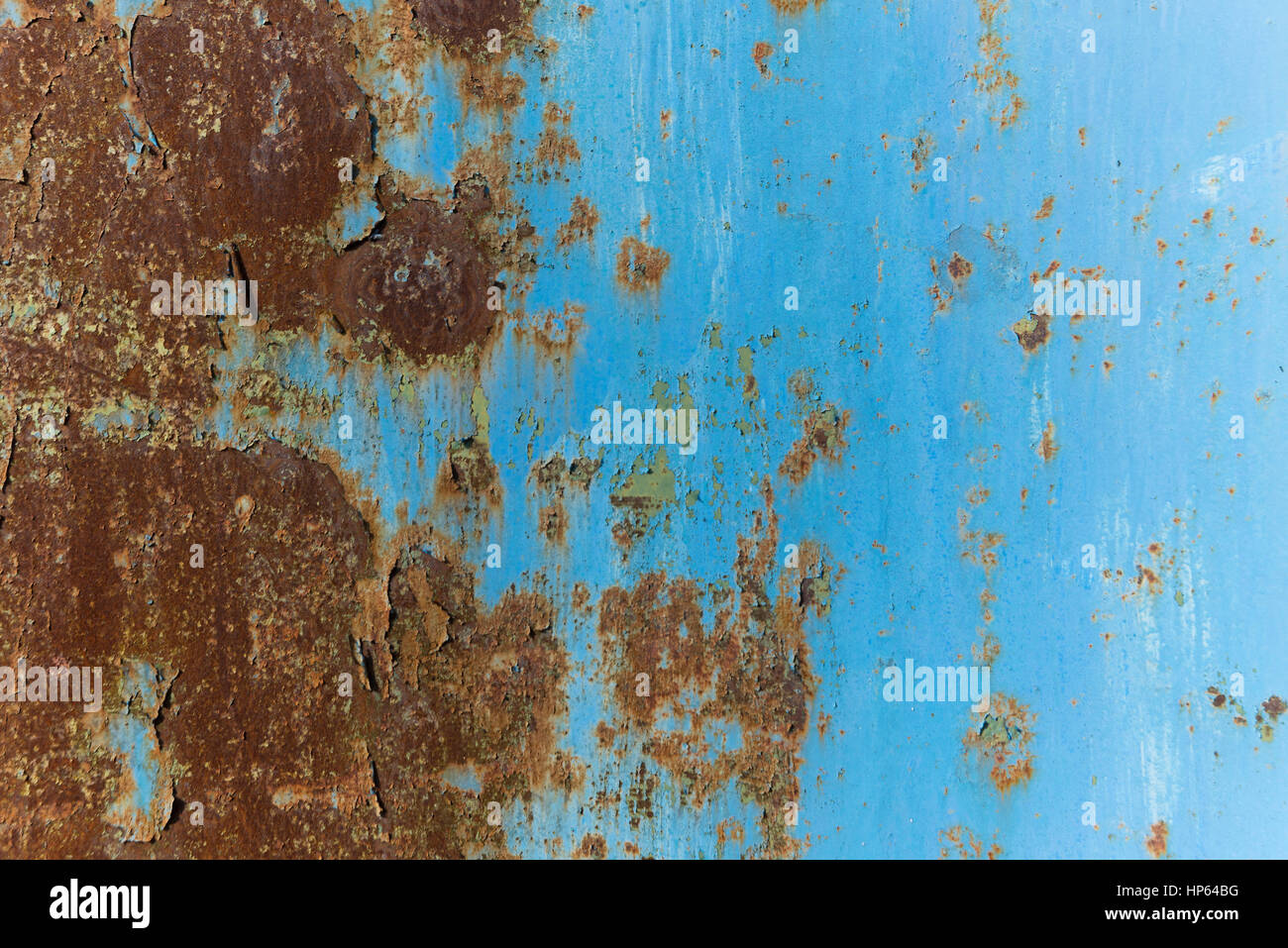Rusty and peeled metallic texture with blue color Stock Photo - Alamy