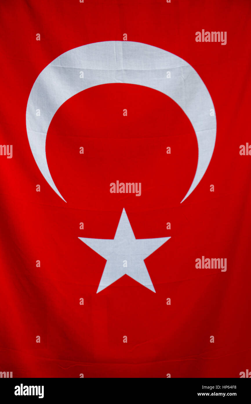 Turkish national flag hanging in the street in open air Stock Photo - Alamy